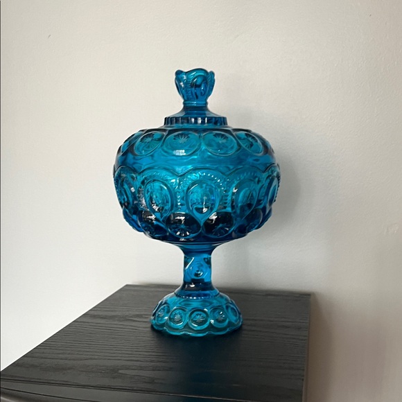 Le Smith | Accents | Vintage Blue Glass Candy Dish | Poshmark